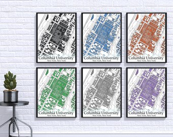 Colored Campus Map of University of Alabama and All Its Roads - Etsy