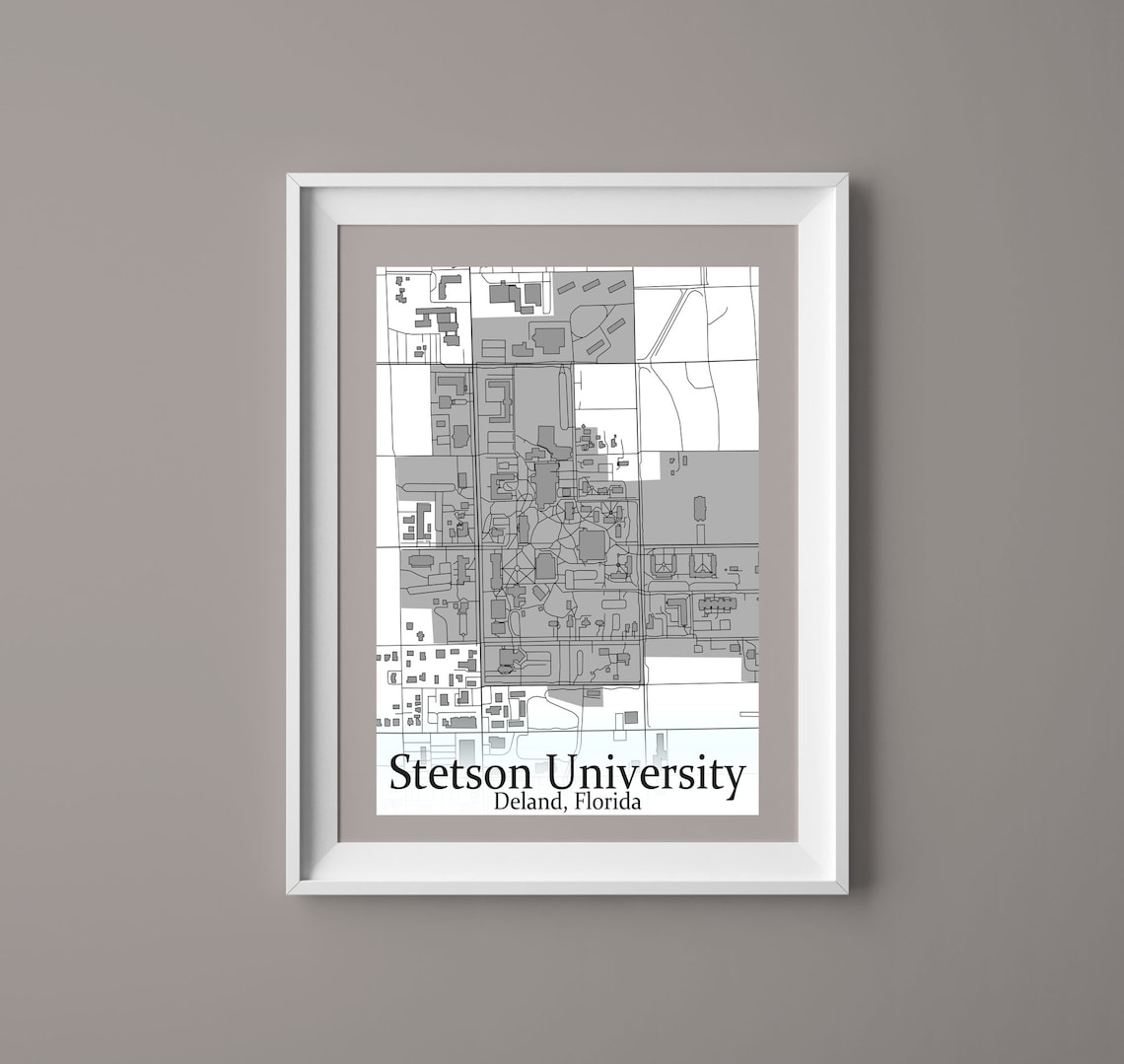 Colored Campus Map of Stetson University and All Its Roads - Etsy