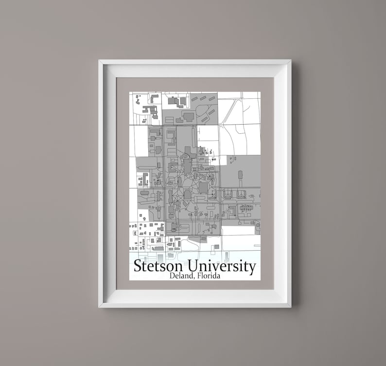 Colored Campus Map of Stetson University and All Its Roads - Etsy Canada