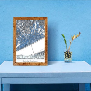 Colored Map of MIT Campus Map and All Its Roads - Etsy