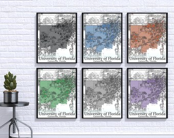 Colored Campus Map of University of Chicago and All Its Roads | Etsy