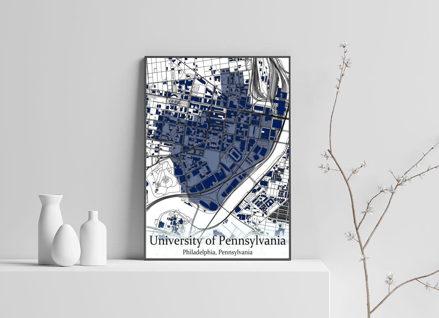 Colored Campus Map of University of Pennsylvania and All Its - Etsy