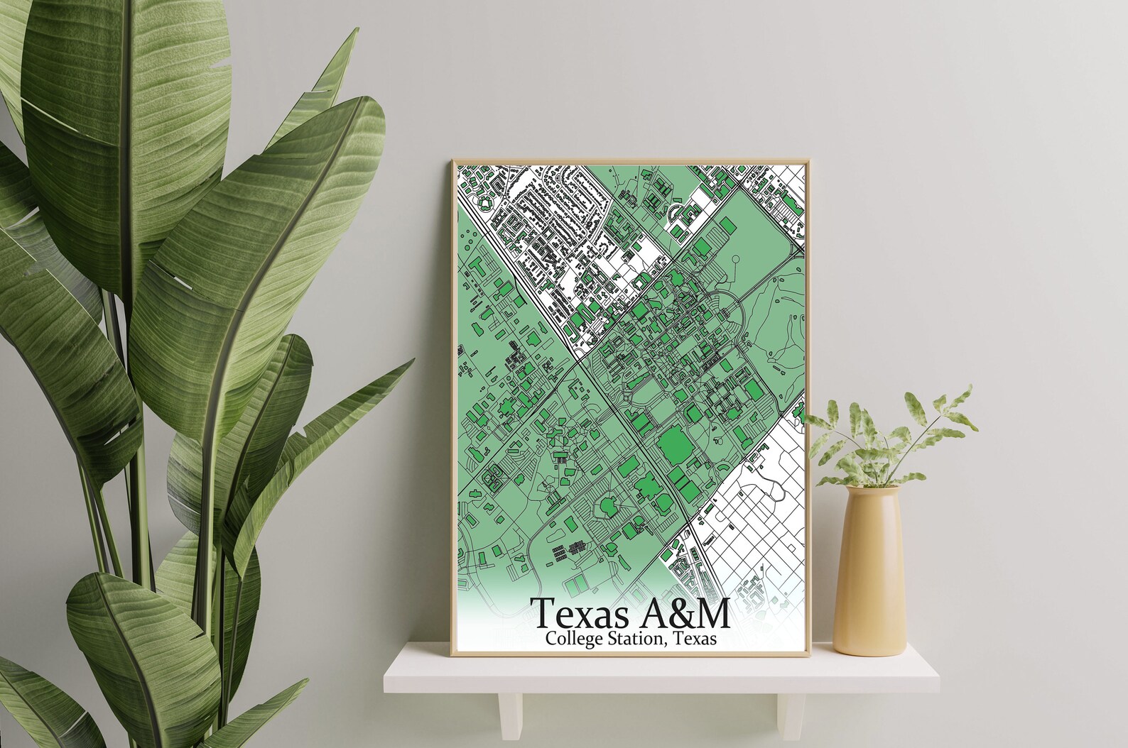 Colored Campus Map of Texas A&M University and All Its Roads | Etsy