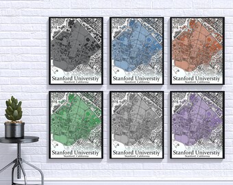 Colored Campus Map of Stetson University and All Its Roads | Etsy