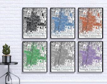 Colored Campus Map of Stetson University and All Its Roads | Etsy