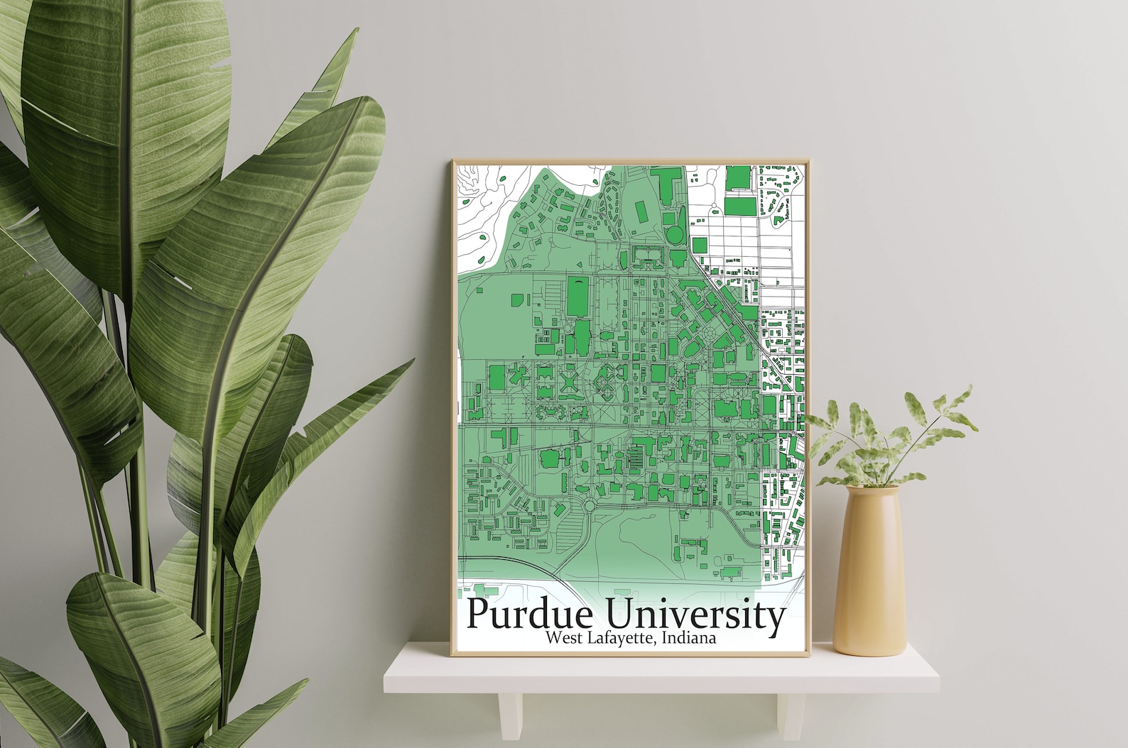 Colored Campus Map of Purdue University and All Its Roads - Etsy