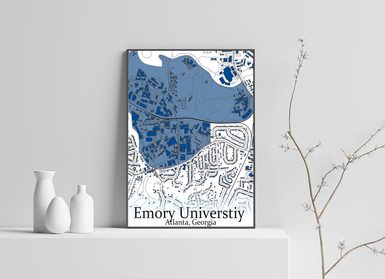 Colored Campus Map of Emory University and All Its Roads - Etsy