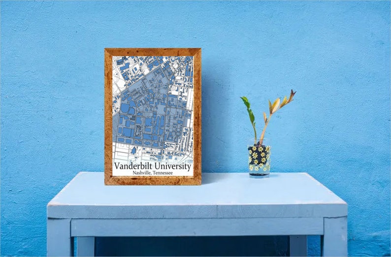 Colored Campus Map of Vanderbilt University and All Its Roads - Etsy