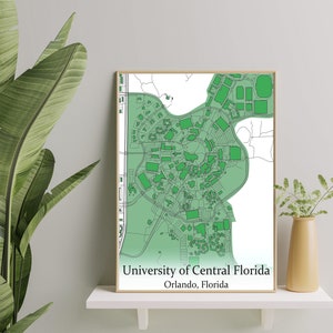 Colored Campus Map of UCF University of Central Florida and All Its ...