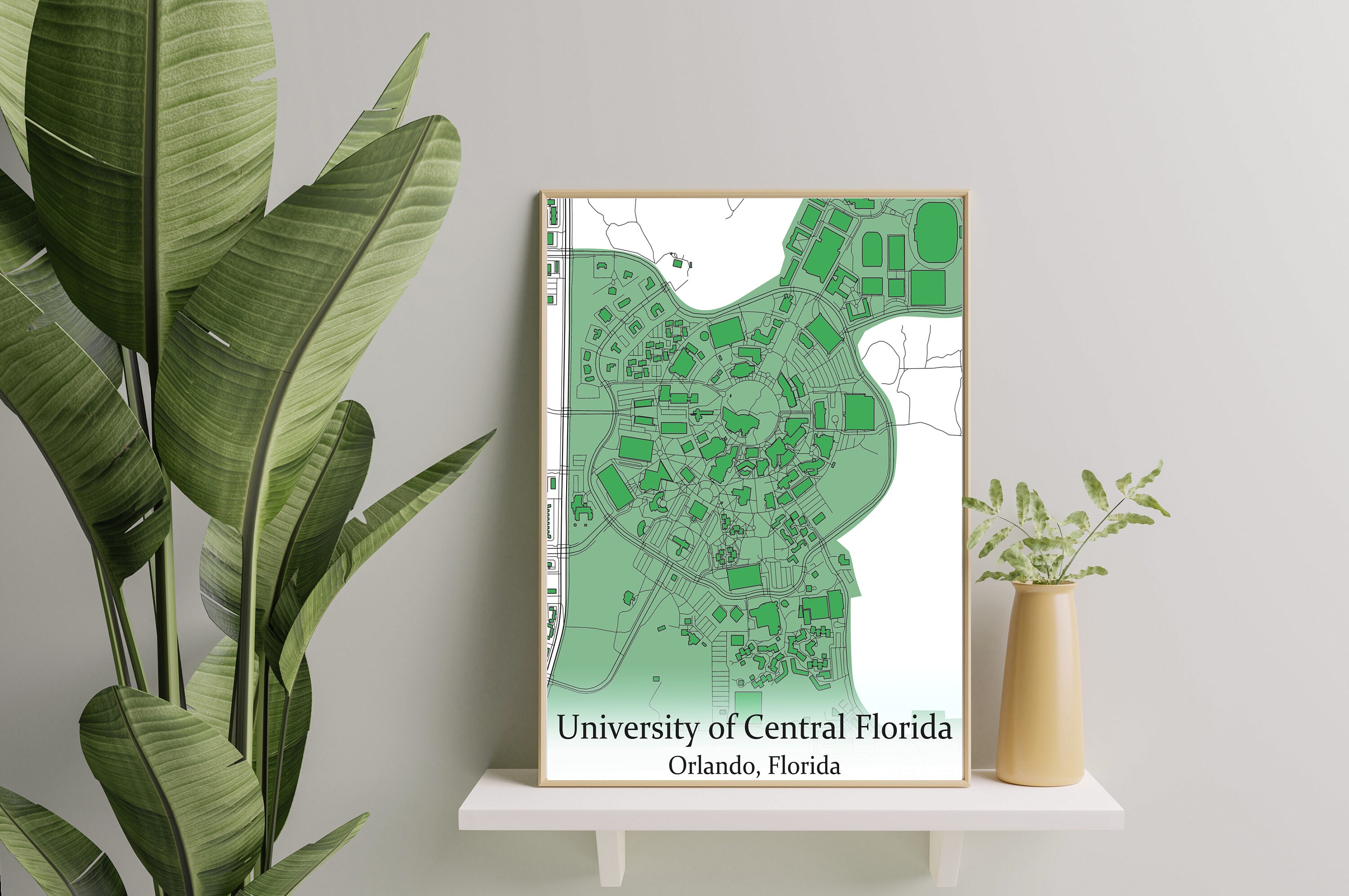 Colored Campus Map of UCF University of Central Florida and All Its ...