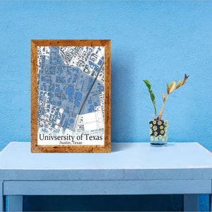 Colored Campus Map of University of Texas at Austin and All | Etsy
