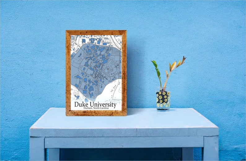 Colored Campus Map of Duke University and All Its Roads - Etsy