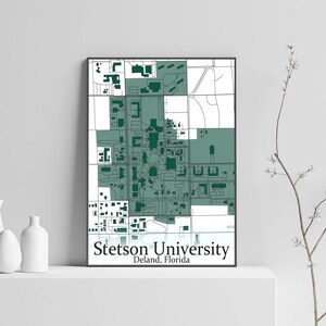 Colored Campus Map of Stetson University and All Its Roads - Etsy