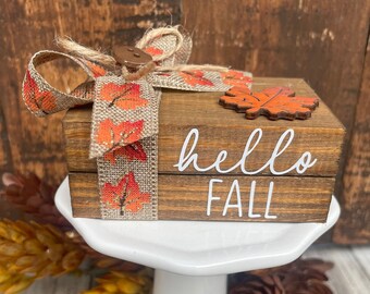 Fall Book Stacks Faux Book Stack Fall Decor Fall Tiered Tray Decor Mini ...