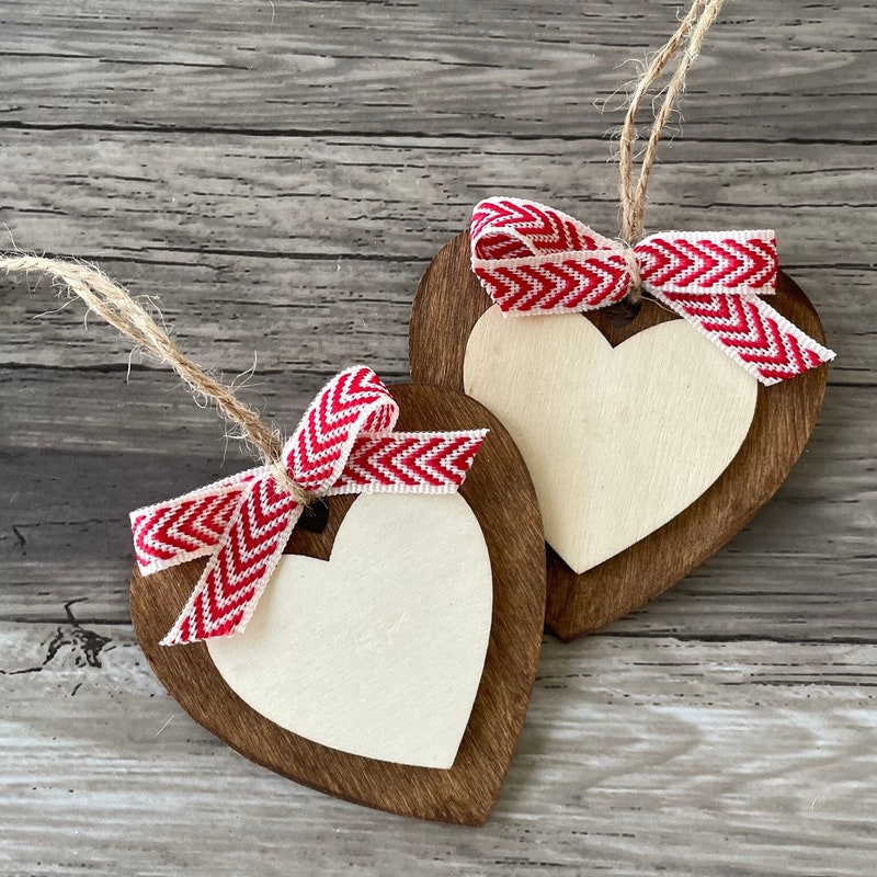 Rustic Wood Hearts - Etsy
