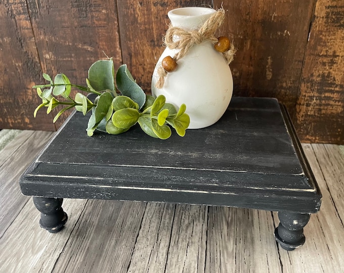 Wood Riser, Black Distressed Style, Display Stand, 5" X 7" Rectangle - Etsy