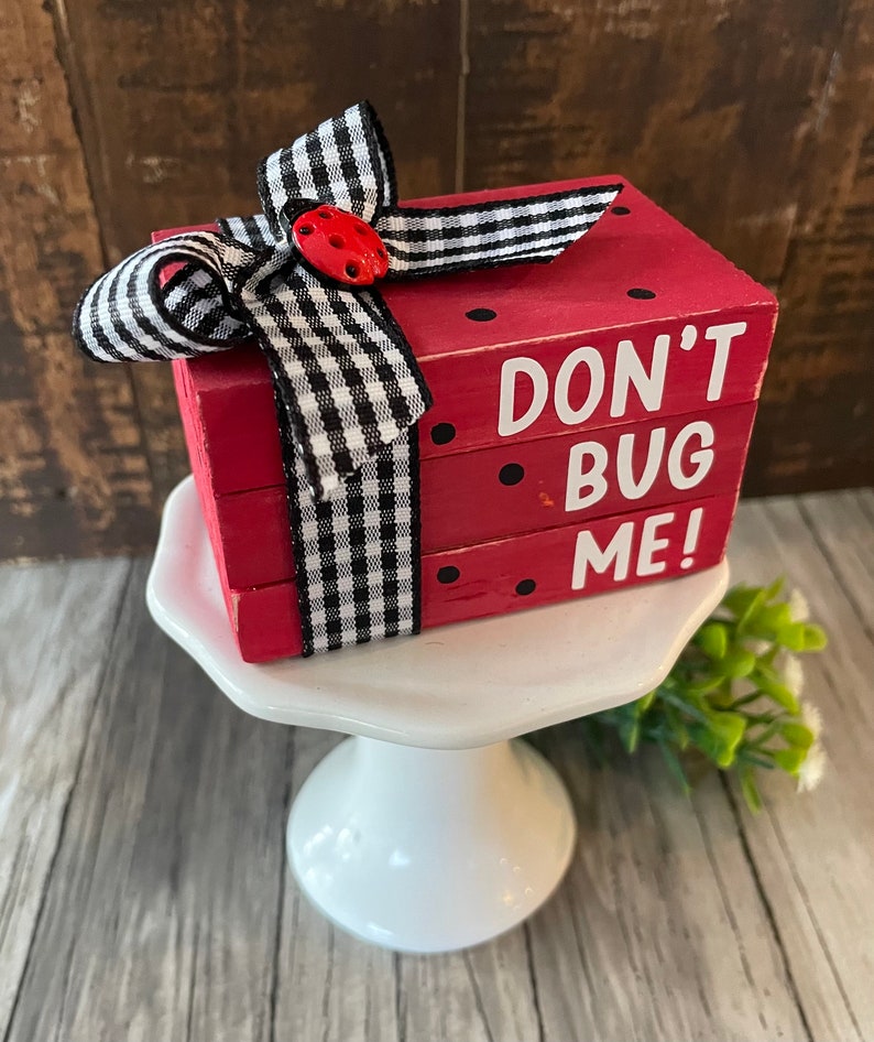 Ladybug Book Stack Summer Tiered Tray Decor - Etsy