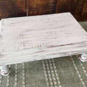 Wood Riser, White Distressed Style, Display Stand, 5" X 7" Rectangle - Etsy