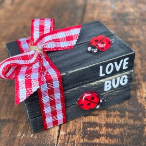 MINIATURE Book Stack/ladybugs - Etsy
