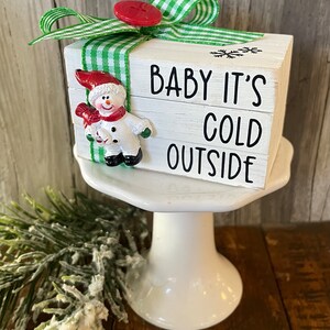 Snowman Book Stack, Christmas Tiered Tray, Winter Bookstack - Etsy