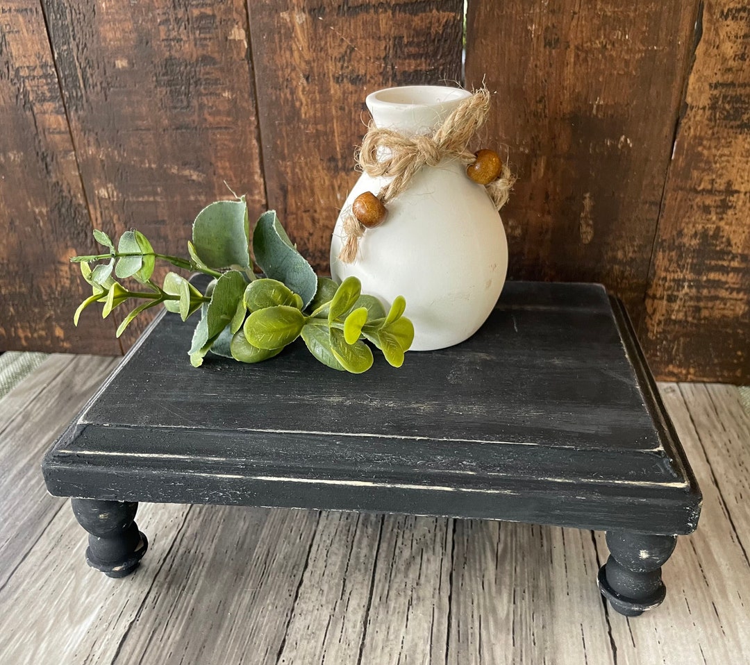Wood Riser, Black Distressed Style, Display Stand, 5" X 7" Rectangle - Etsy