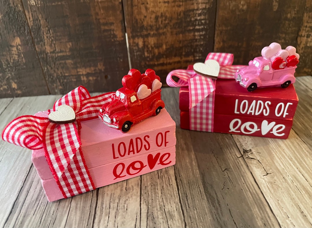 Loads of Love Book Stack/valentine's Day Decor - Etsy