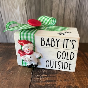 Snowman Book Stack, Christmas Tiered Tray, Winter Bookstack - Etsy