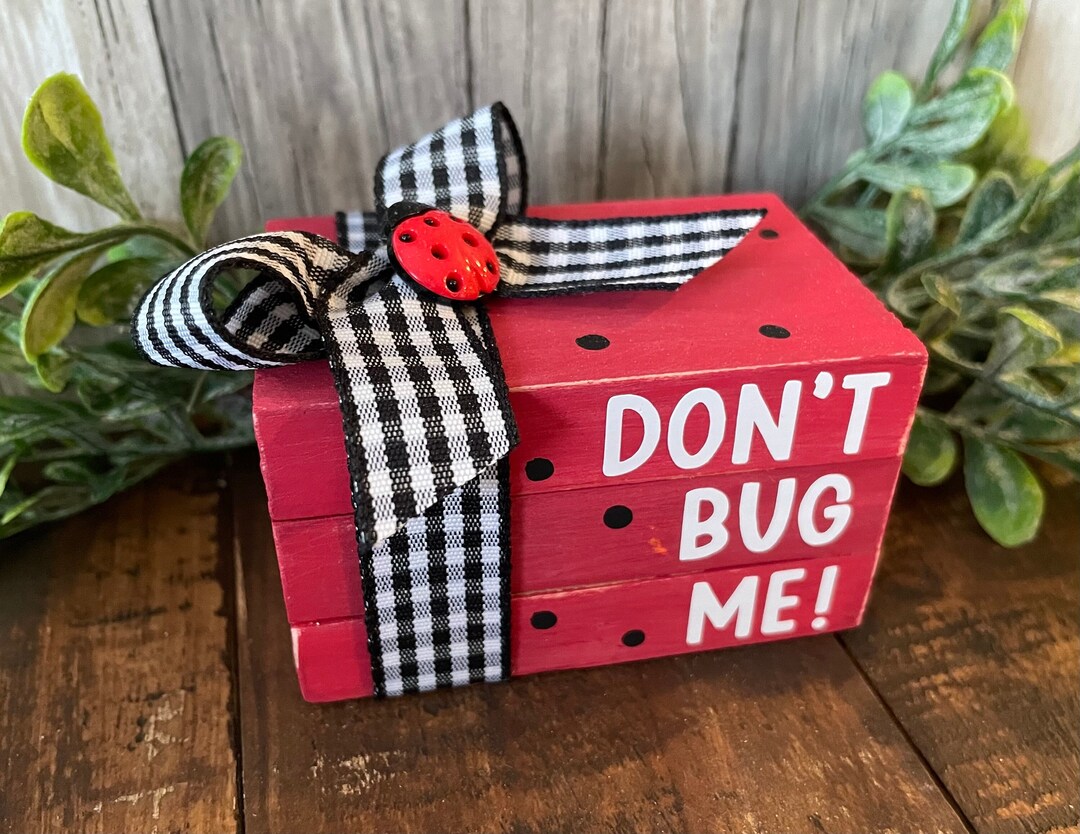 Ladybug Book Stack, Summer Tiered Tray Decor, Ladybug Decor - Etsy