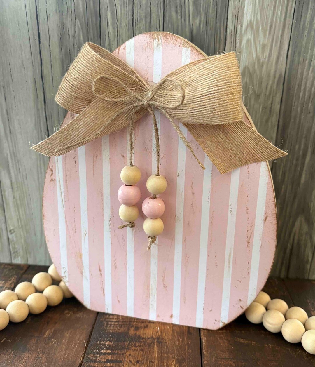 Rustic Wood Easter Egg, Standing Wood Egg, Easter Tiered Tray - Etsy