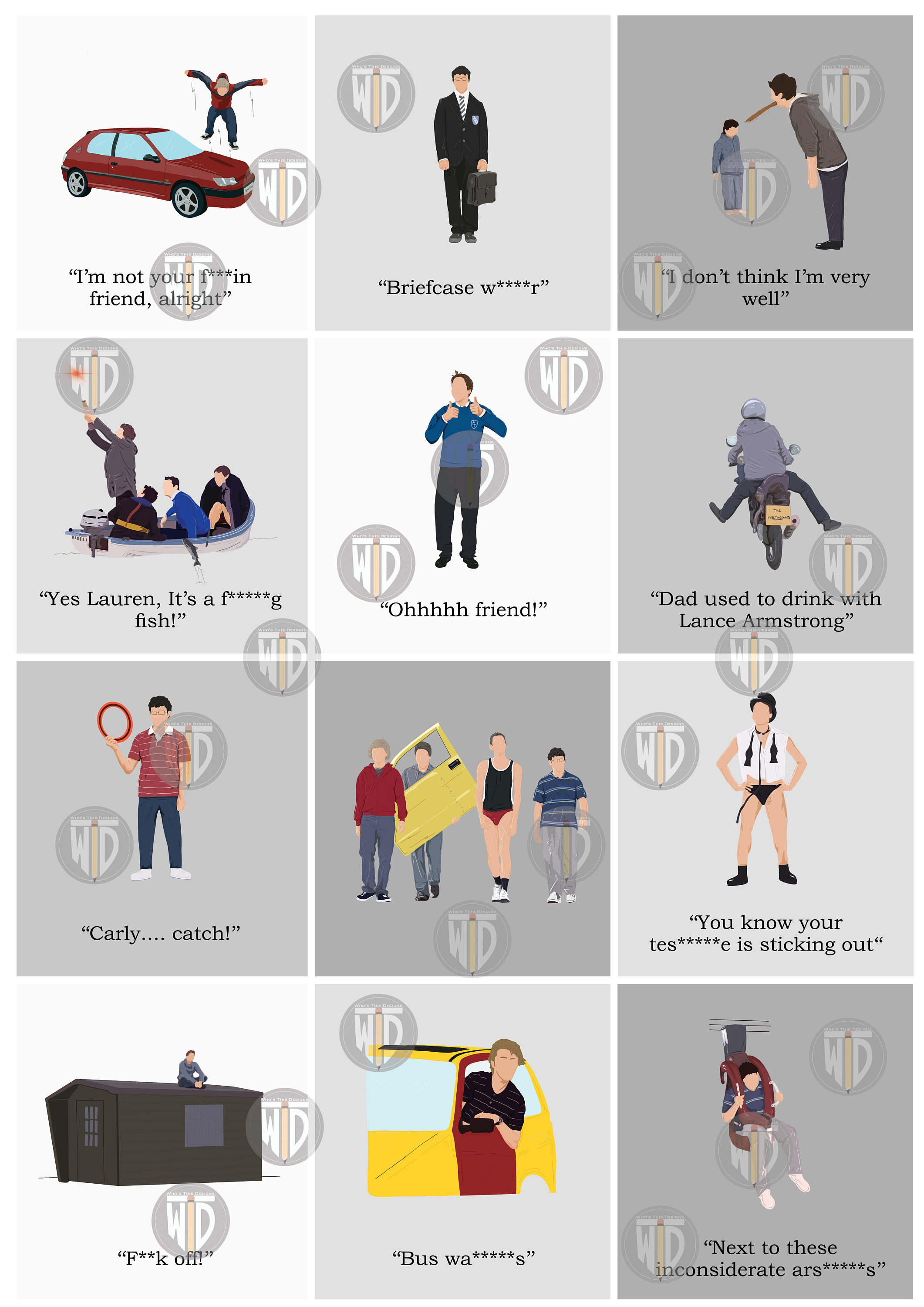 The Inbetweeners Characters & Best Moments - A4 Poster - Etsy UK