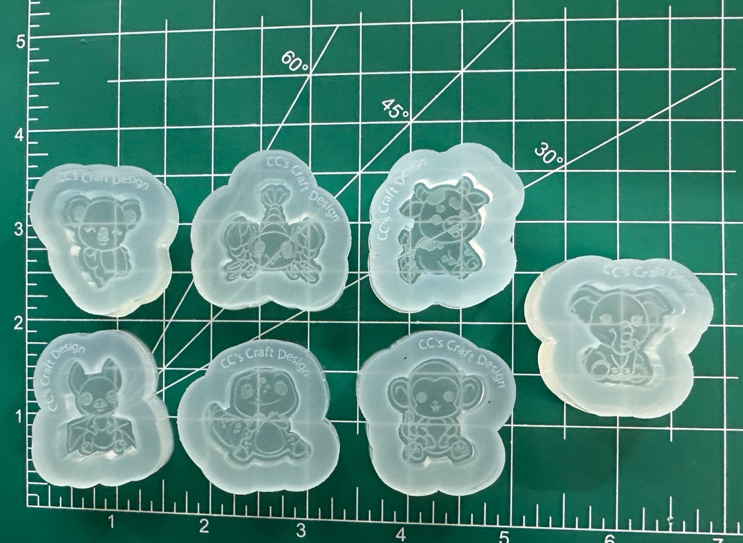 7 Piece- Tiny Adorable Animals Mini Molds Bundle Set - Etsy