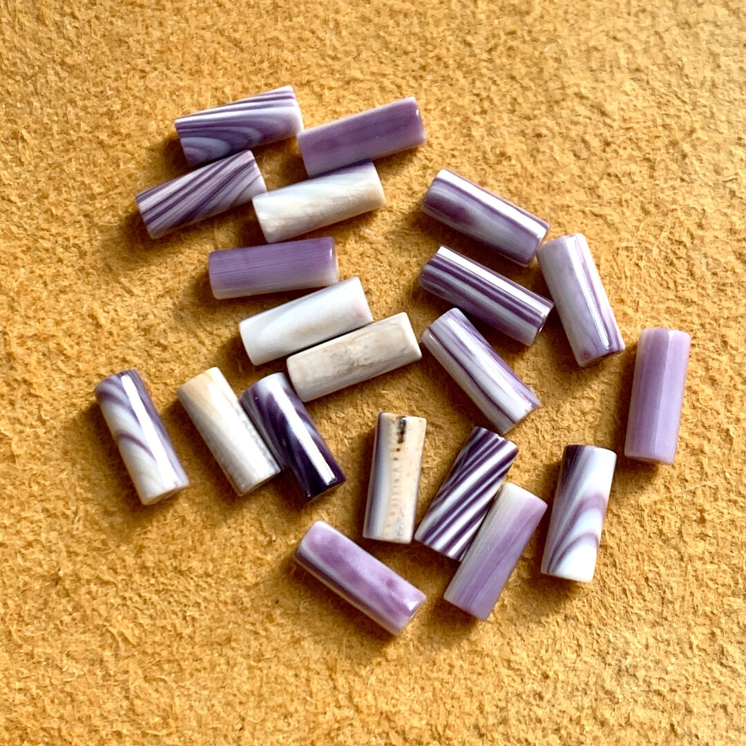 Véritable Quahog Wampum Shell Tube Perles Petites 4 mm x 10 mm - Etsy ...