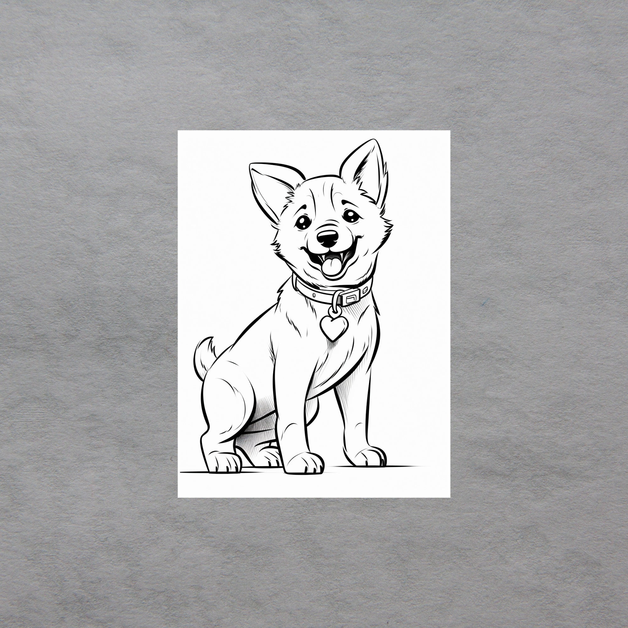 Shiba Inu Coloring Pages, Instant Download Digital Coloring E-book Full ...