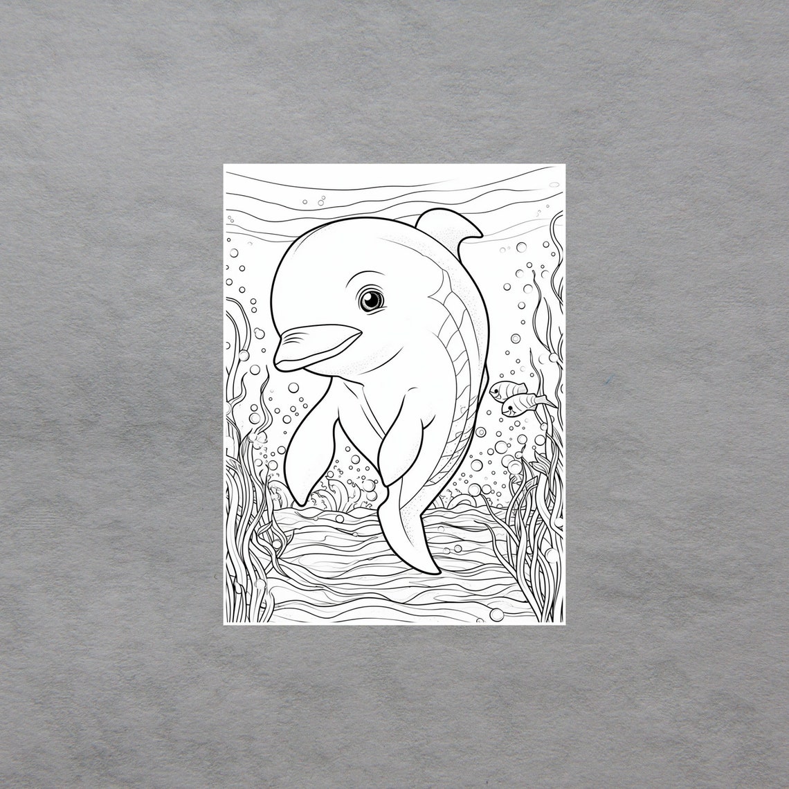 Whales Dolphins Coloring Book Pages Adults: 50 Best Stress - Etsy