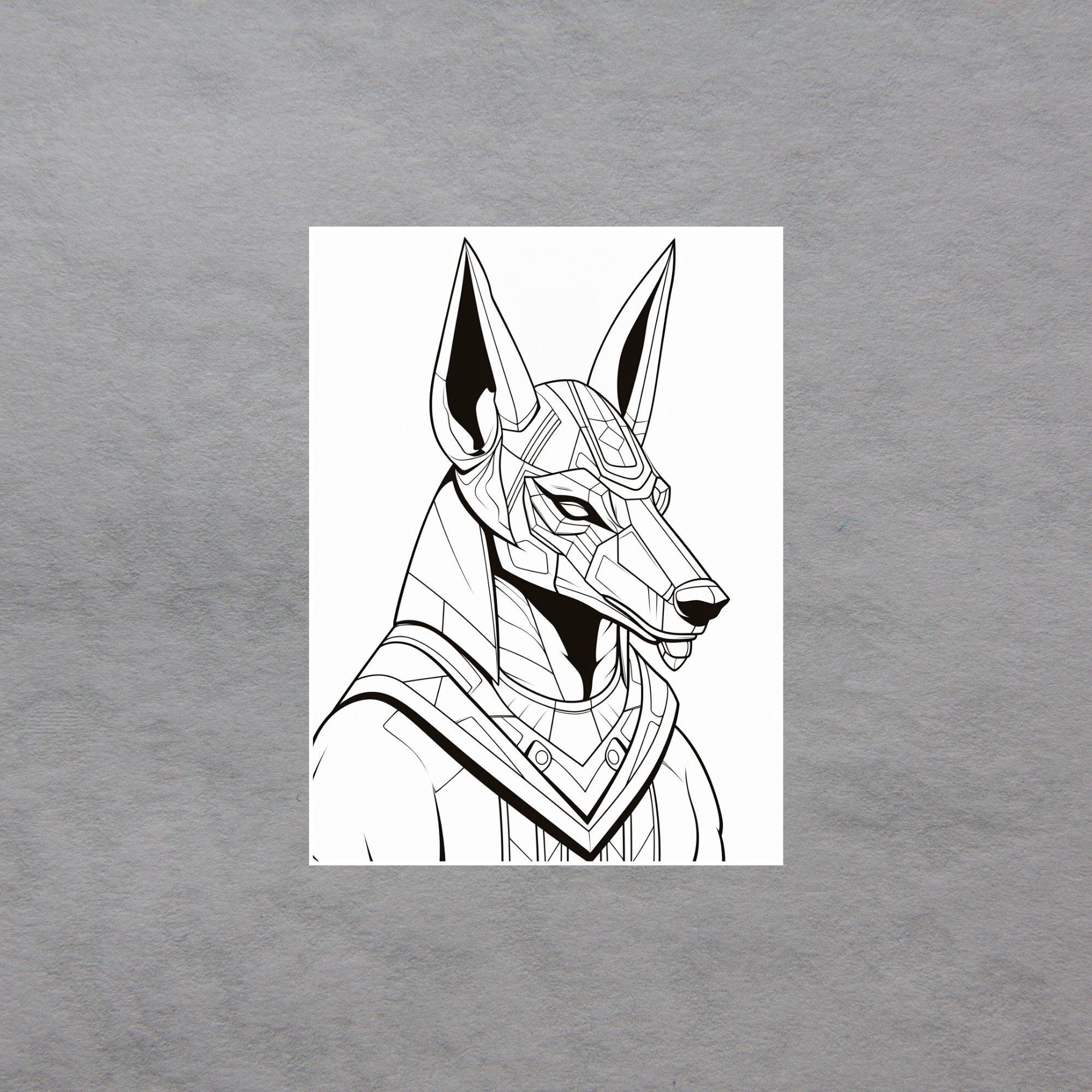 Anubis Altar Printable Coloring Pages Digital Download - Egyptian God ...