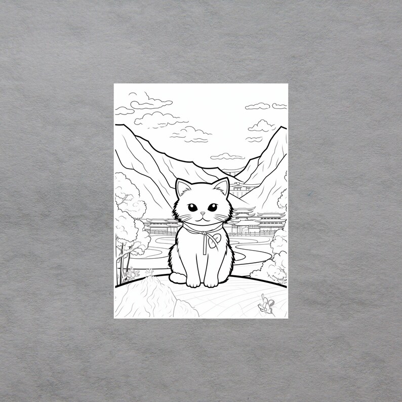 Cats and Dogs Printable Coloring Pages for Kids and Adults: 50 Coloring ...