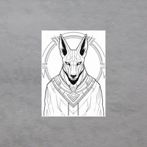 Anubis Altar Printable Coloring Pages Digital Download - Egyptian God ...