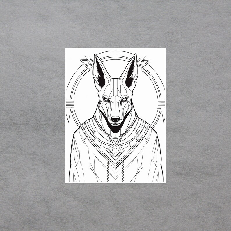 Anubis Altar Printable Coloring Pages Digital Download - Egyptian God ...