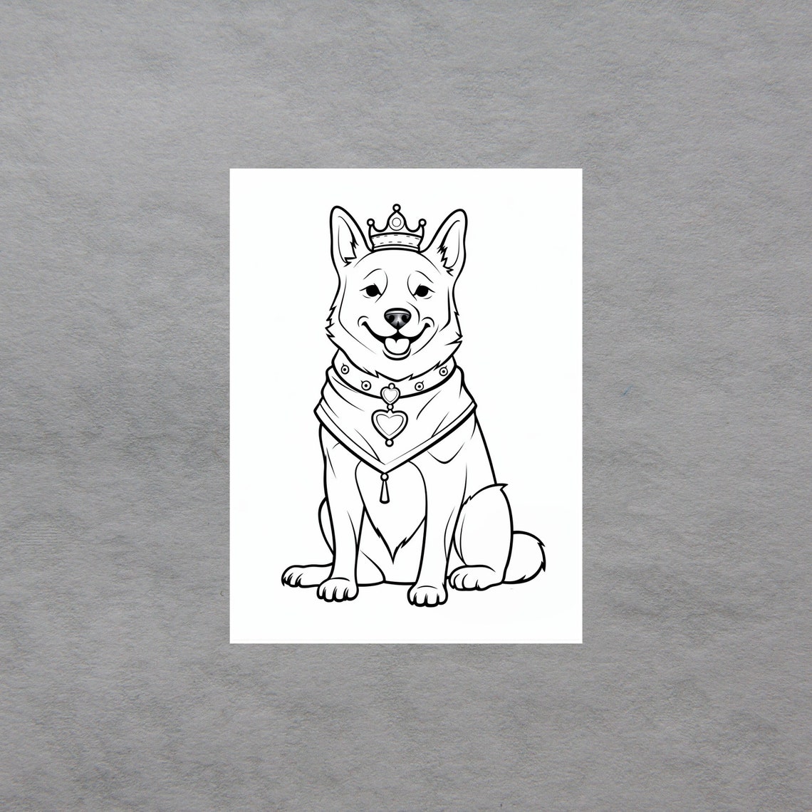 Shiba Inu Coloring Pages, Instant Download Digital Coloring E-book Full ...