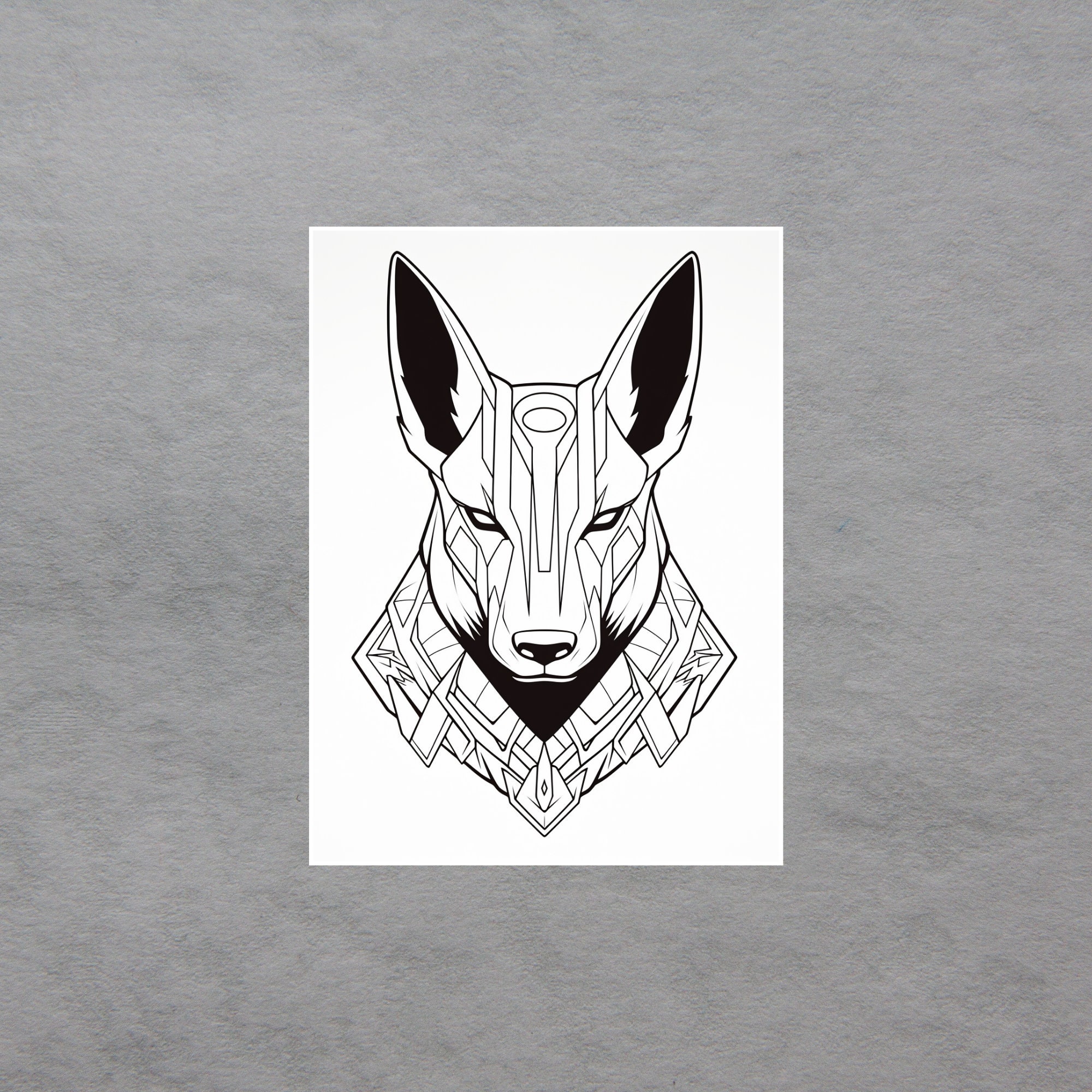 Anubis Altar Printable Coloring Pages Digital Download - Egyptian God ...