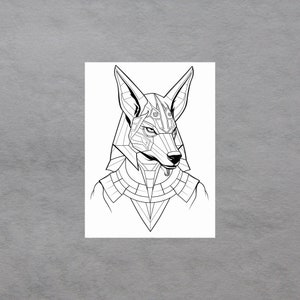 Anubis Altar Printable Coloring Pages Digital Download - Egyptian God ...