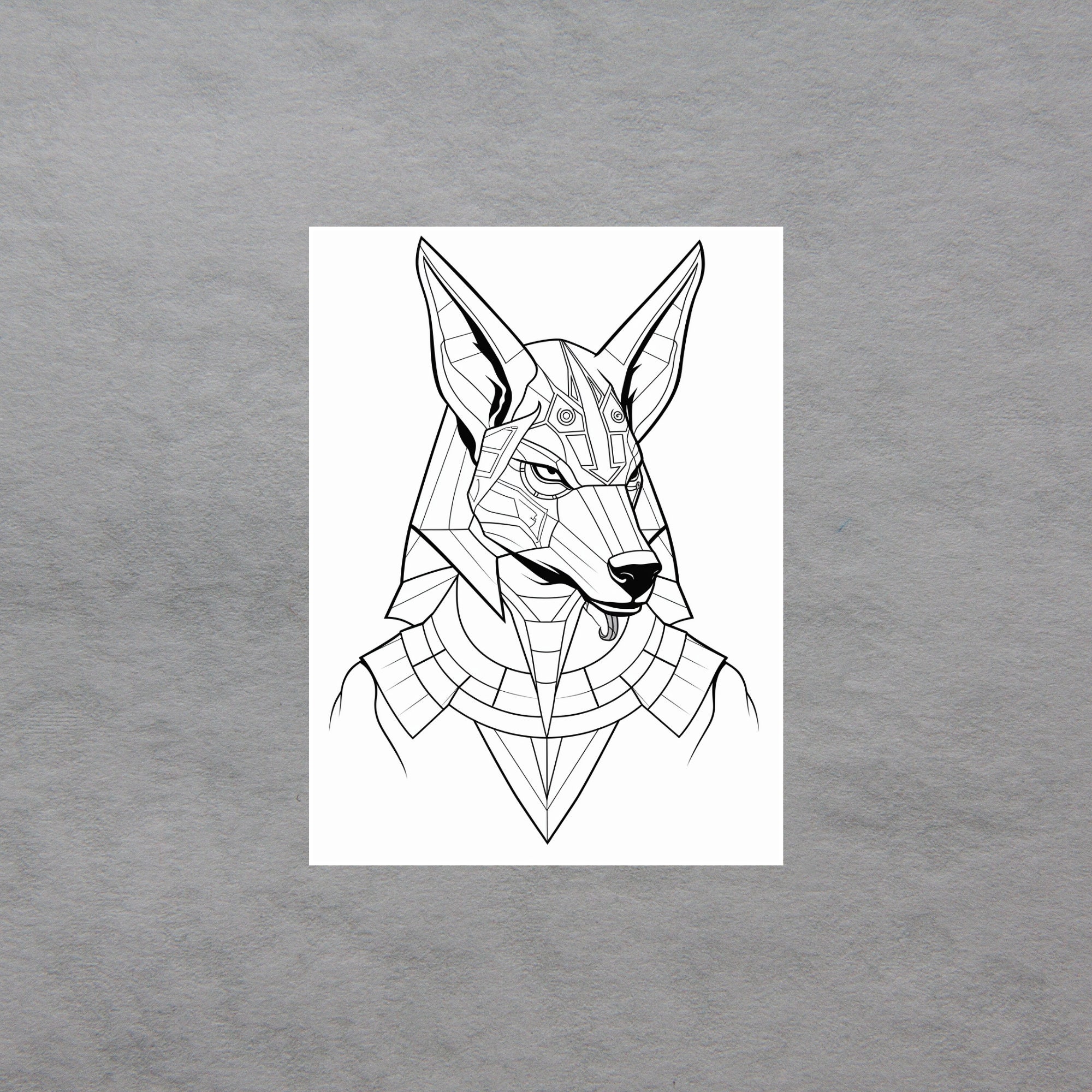 Anubis Altar Printable Coloring Pages Digital Download - Egyptian God ...