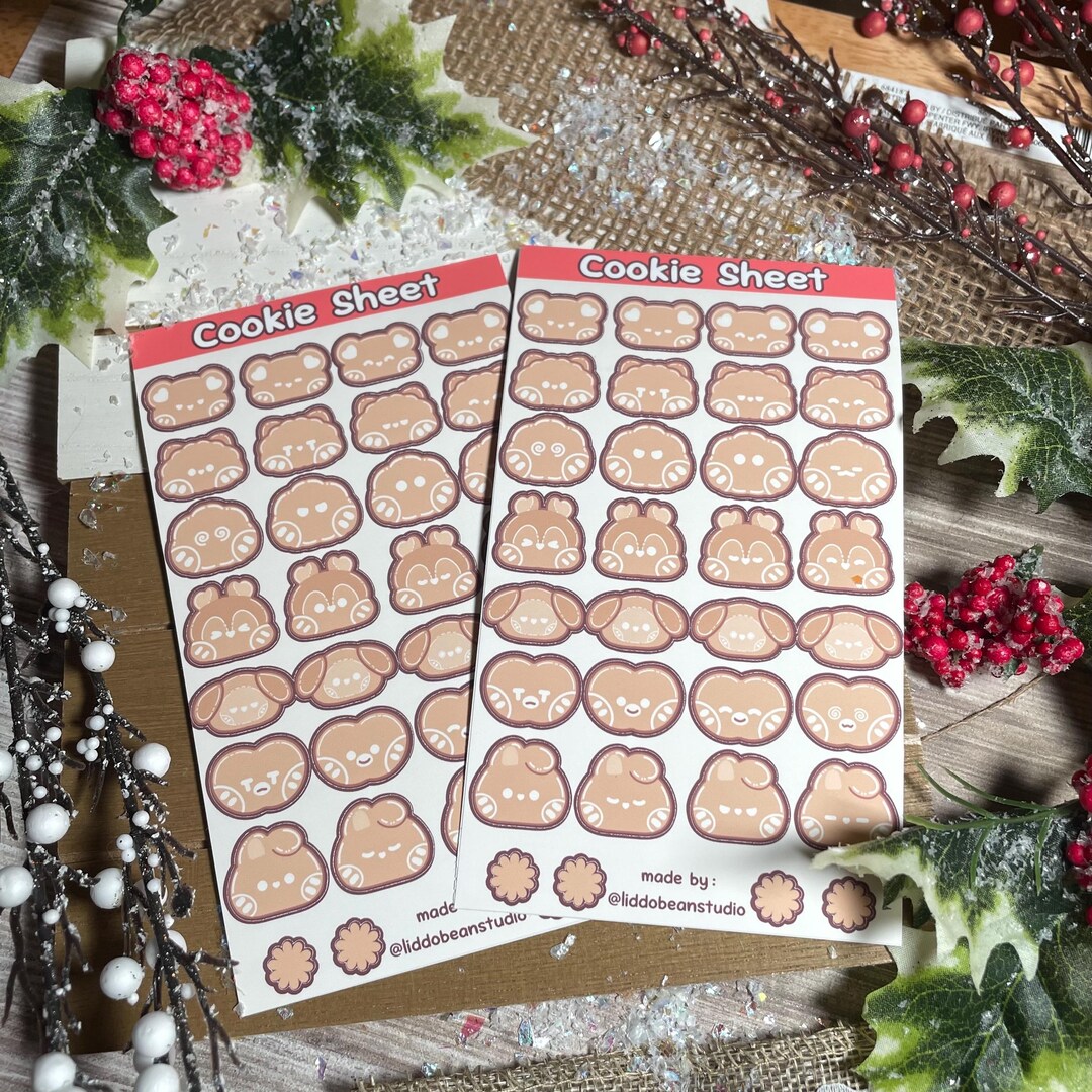 Cookie Sheet Emote Character Stickers Matte Vinyl Sticker Cute BTS ...