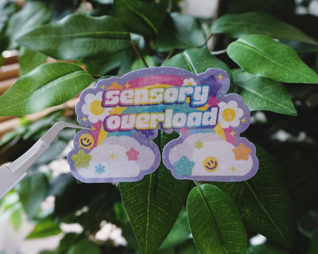 Sensory Overload Rainbow Sticker - Etsy