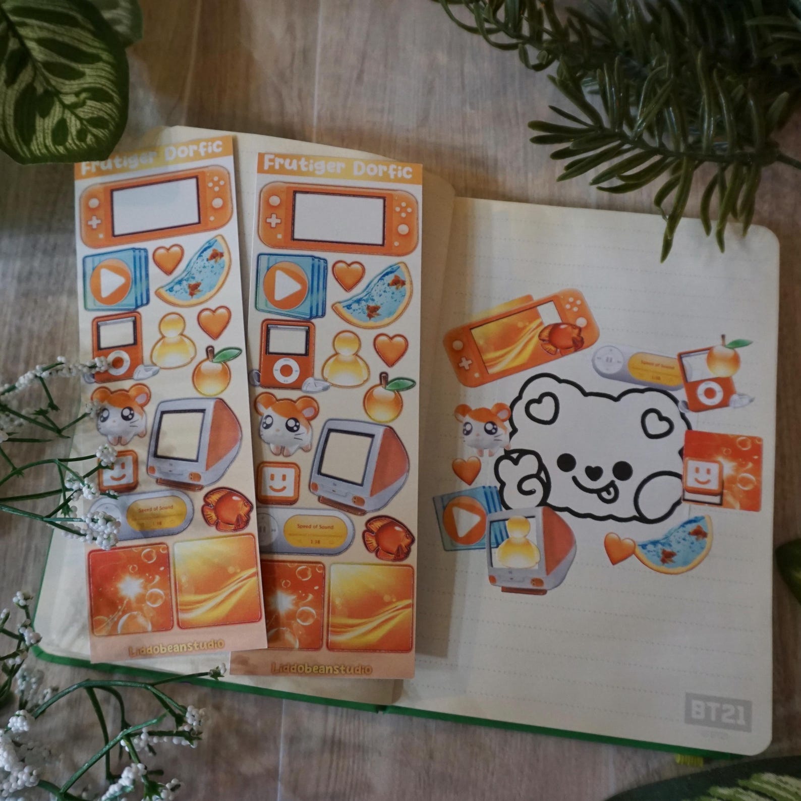 Frutiger Dorfic Sticker Sheet: Matte Vinyl Nostalgia Stickers - Etsy