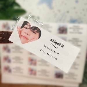 Personalized K-pop Address Labels: Custom Photo Label Stickers - Etsy