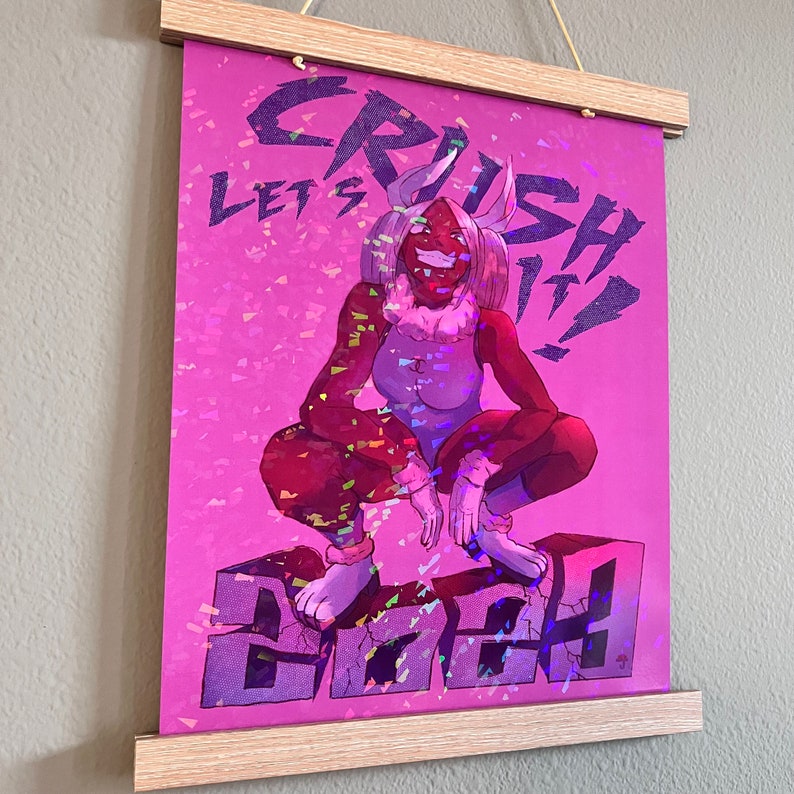 Lets Crush It Art Print11x14 Holographic Anime Glossy Mha 2023 Year of ...