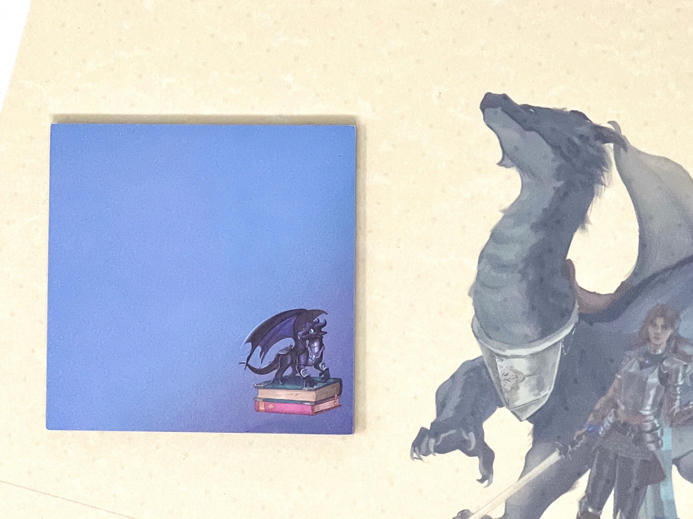 Seconds SALE Dragon Companion Blank Sticky Notes • Magical Fantasy ...