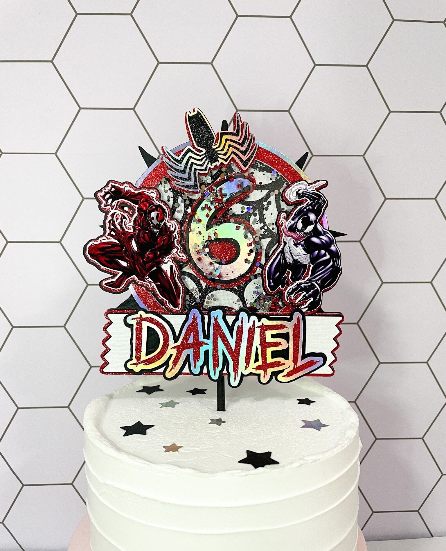Personalized Venom and Carnage Cake Topper Venom and Carnage - Etsy