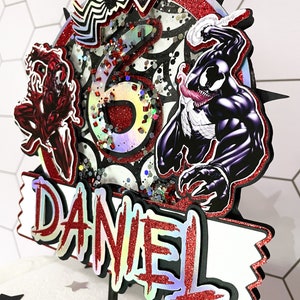 Personalized Venom and Carnage Cake Topper | Venom and Carnage Cake ...